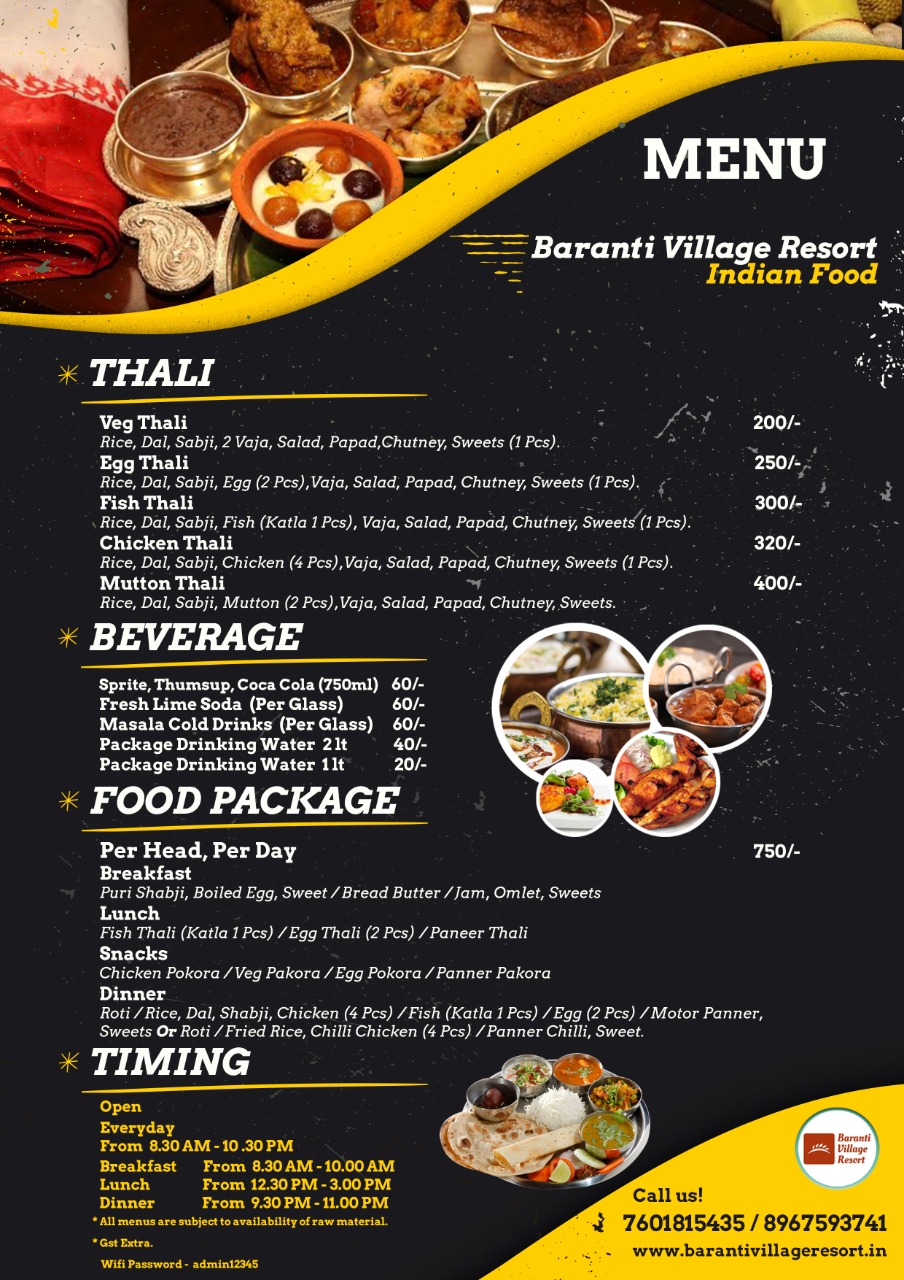 Food in Baranti Village Resort | Delicious Food in Baranti, Purulia